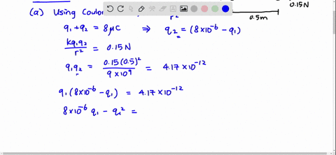 SOLVED:(a) Two point charges totaling 8.00 μC exert a repulsive force ...