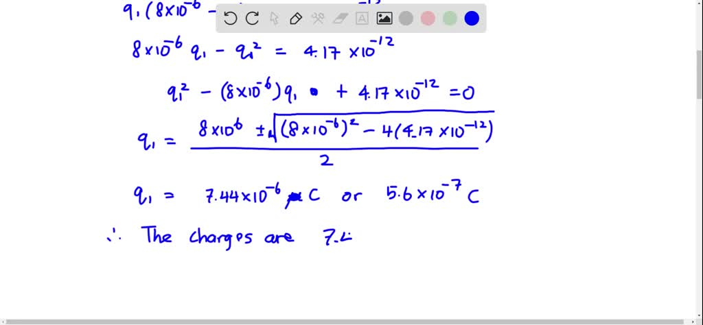 SOLVED:(a) Two point charges totaling 8.00 μC exert a repulsive force ...