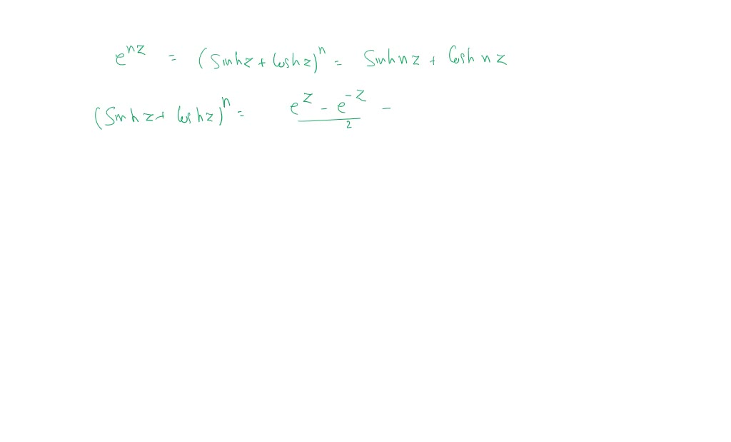 SOLVED:Obtain infinite product representations of sinhπz and coshπz.
