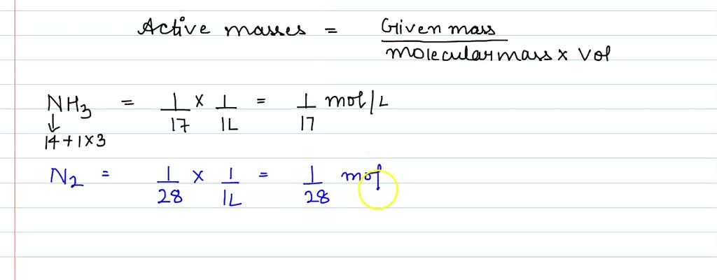 ⏩SOLVED:What is the correct sequence of active masses in increasing ...