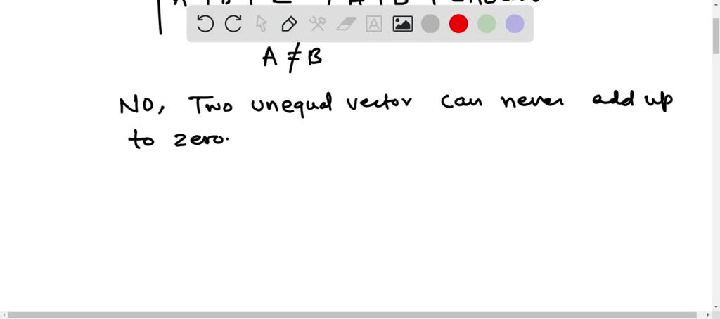 Can a pair of vectors with unequal magnitudes ever add to zero? Can ...