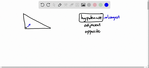 SOLVED:For the given right triangle, label the adjacent side, opposite ...