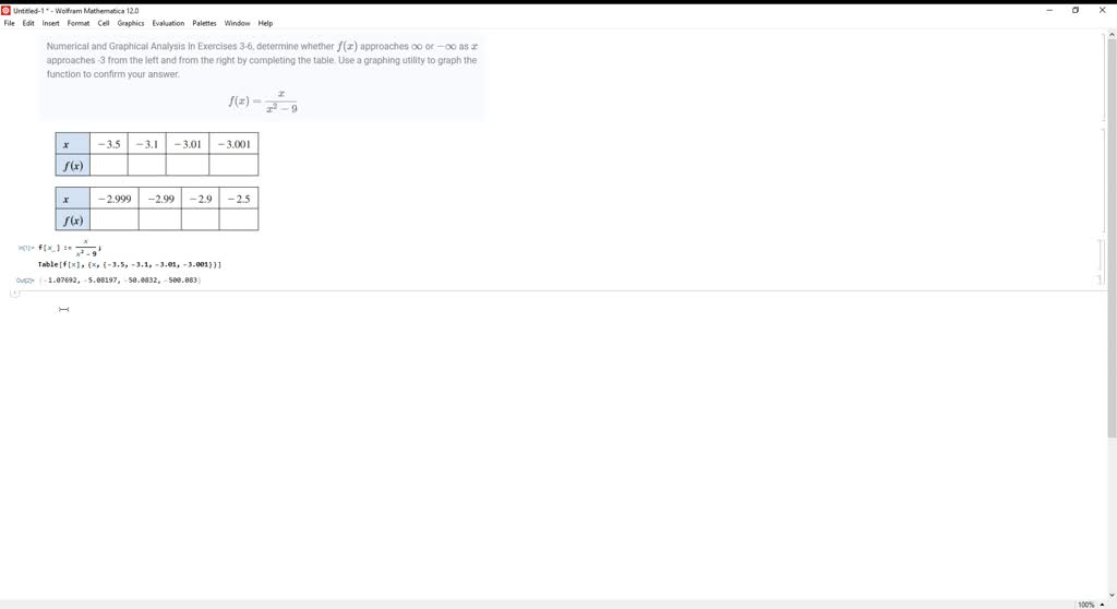 SOLVED:Numerical and Graphical Analysis In Exercises 3-6, determine whether f(x) approaches ∞or ...