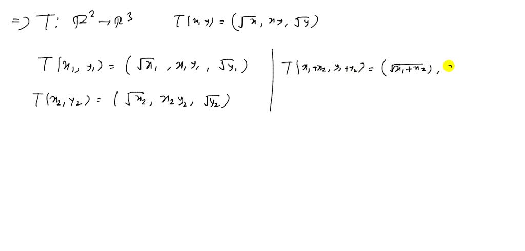 Transformaciones lineales En los ejercicios 9 a 22 , determine si la función dada es una ...