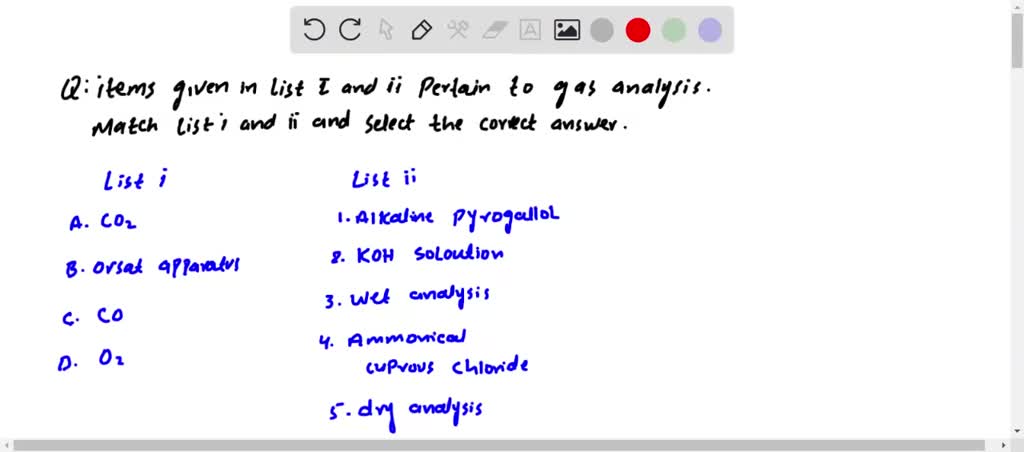 Describe the procedures involved in testing a gas to identify it as: a ...
