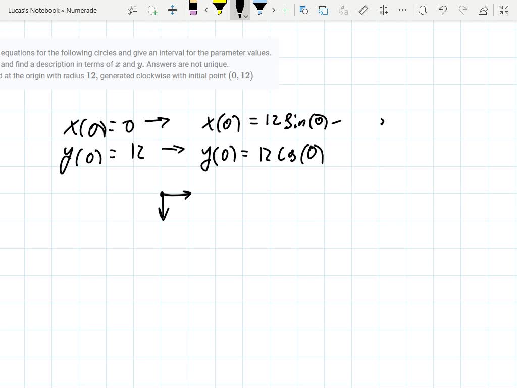 Video Solution Find Parametric Equations For The Following Circles And