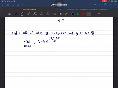 SOLVED:Assume the Boltzmann approximation in a semiconductor is valid ...