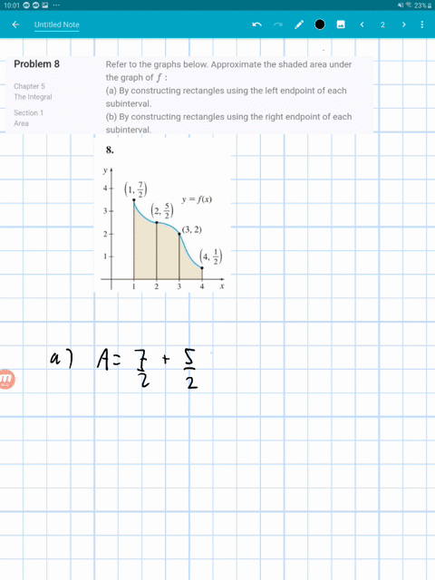 SOLVED:Refer to the graphs below. Approximate the shaded area under the ... SOLVED:Refer to the graphs below. Approximate the shaded area under the ...