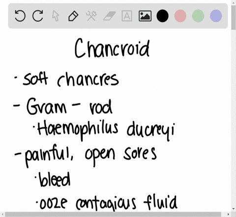 Soft chancres on the genitals are characteristic of the...