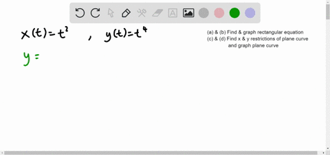 SOLVED:(a) Find a rectangular equation of each plane curve with the ...