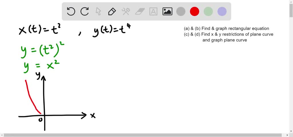 SOLVED:(a) Find a rectangular equation of each plane curve with the ...