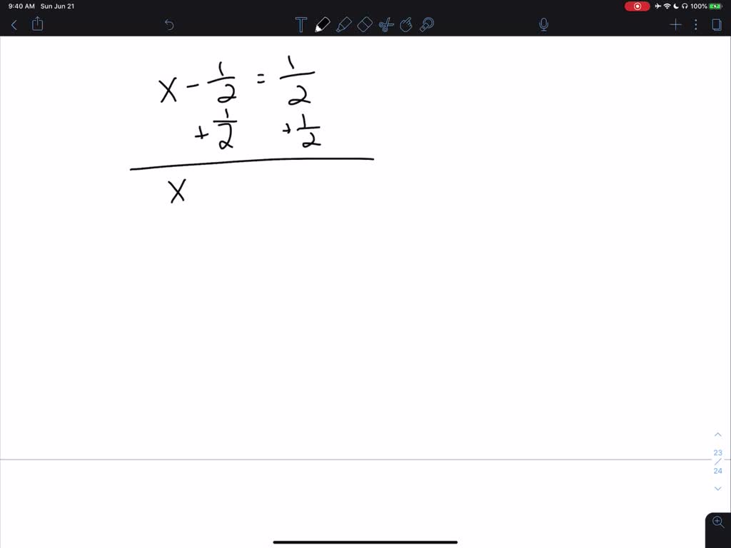SOLVED Solve And Check X 1 2 1 2 