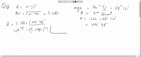 SOLVED:Determine the fifth roots of (2-j 5), giving the results in ...