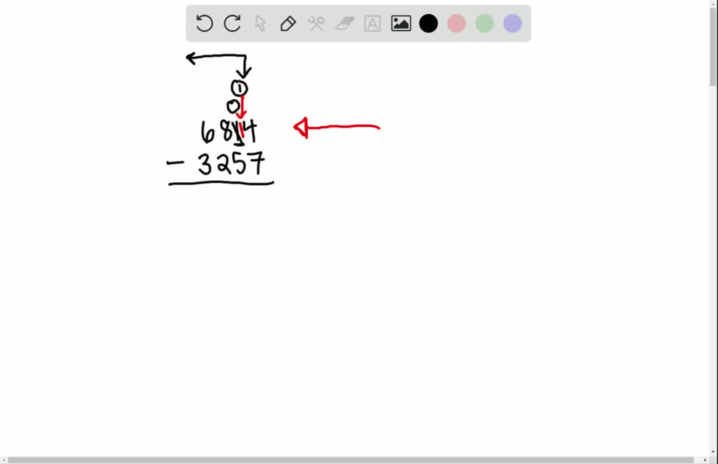 SOLVED Subtract 6814 3257
