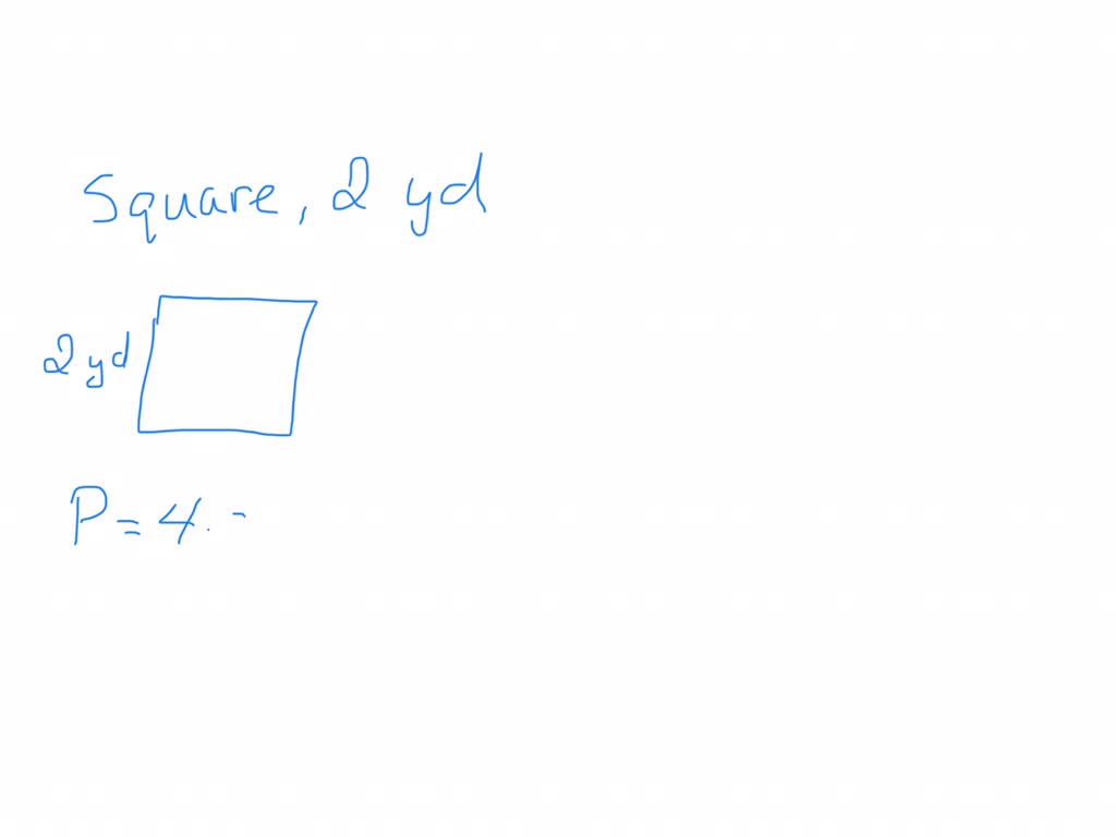 A square yard has sides which measure 3 x-2 feet. The perimeter is 83 ...