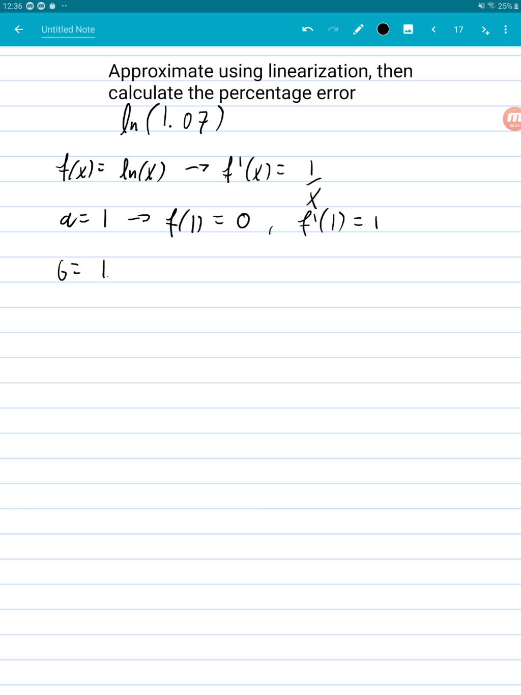 SOLVED:Approximate using linearization and use a calculator to compute ...