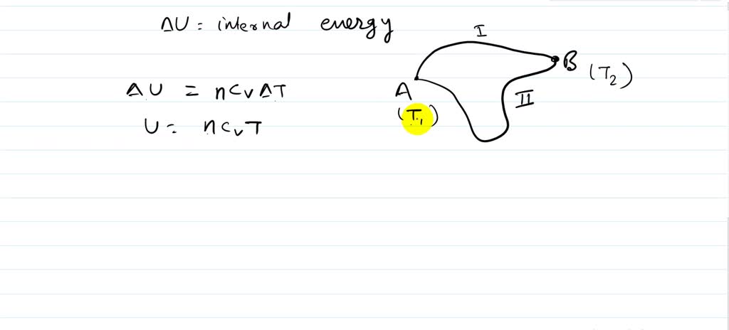 SOLVED:The internal energy U is a unique function of any state because ...