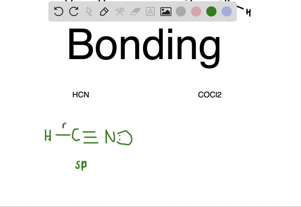 SOLVED:The space-filling models of hydrogen cyanide and phosgene are ...