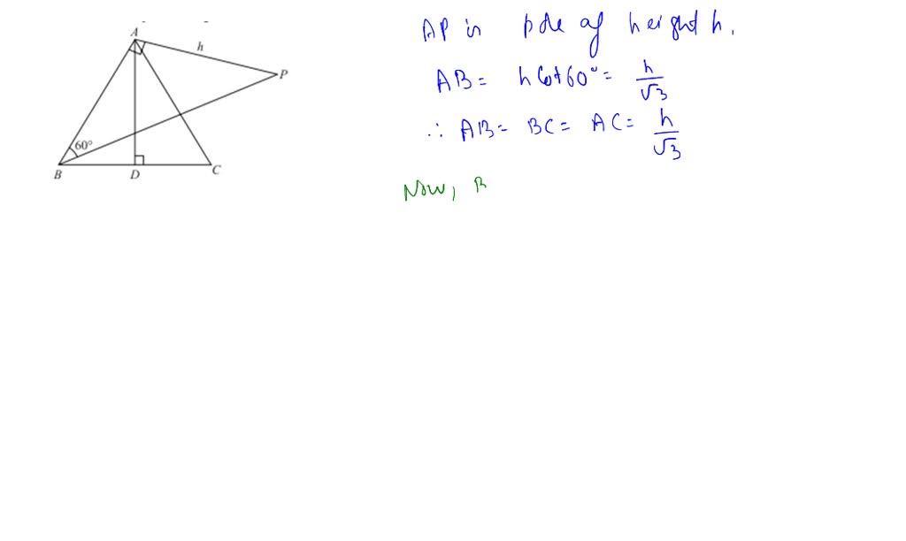 ⏩SOLVED:ABC is an equilateral triangular plot. An electric pole… | Numerade
