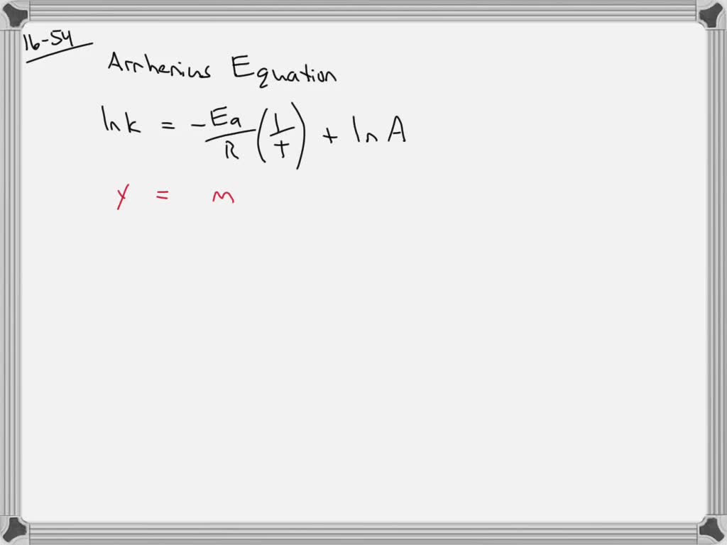 SOLVED:is calculated Ea from arrhenius equation or arrhenius slope more ...