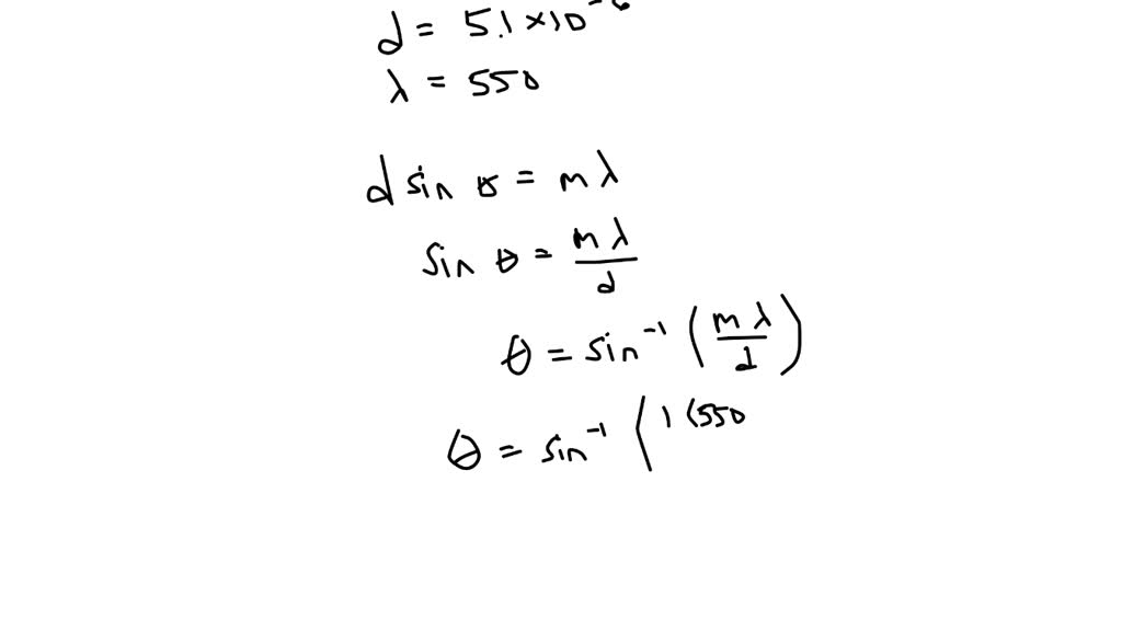 SOLVED:What is the angle to the first bright fringe above the central ...
