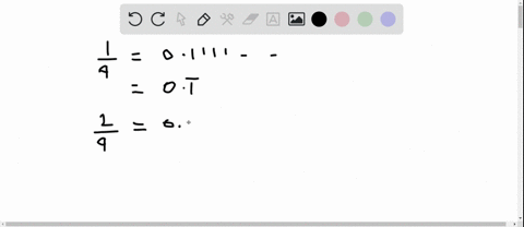 SOLVED:Express 1/ 9 as a repeating decimal, using a bar to indicate the repeating digits. What ...