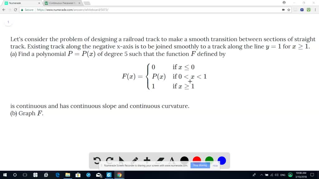 SOLVED:Let's consider the problem of designing a railroad track to make ...