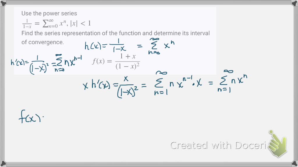 Solved Use The Power Series 1 1 X ∑n 0 ∞ X N X