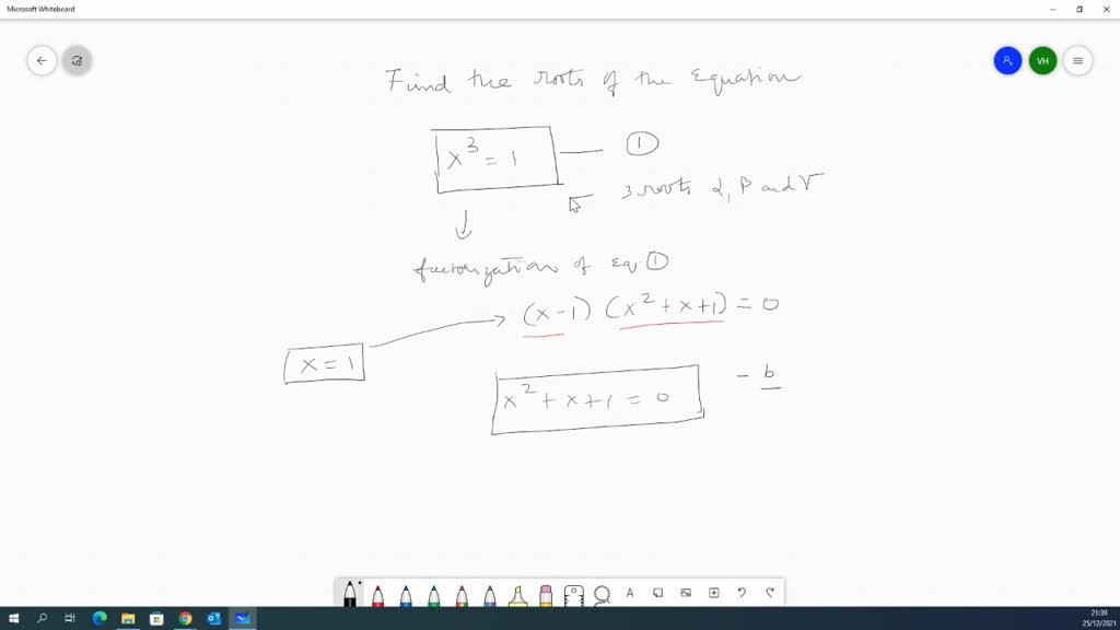 SOLVED:The three rootar of x^3=1 are