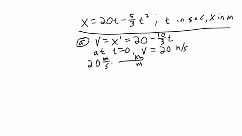 SOLVED:The distance x metres travelled by a vehicle in time t seconds ...