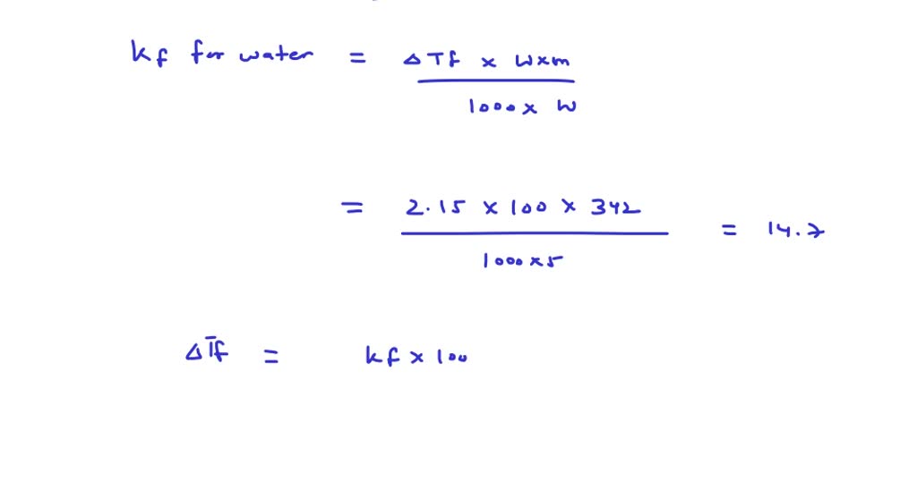 SOLVED:A 5 % solution (by mass) of cane sugar in water has freezing point of 271 K and freezing ...