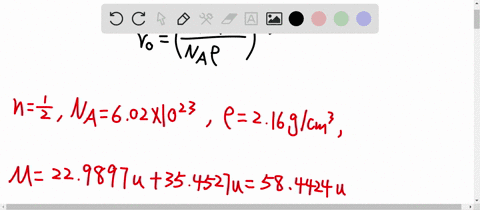 SOLVED:Use the 2.16-g / cm^3 density of NaCl to calculate the ionic ...