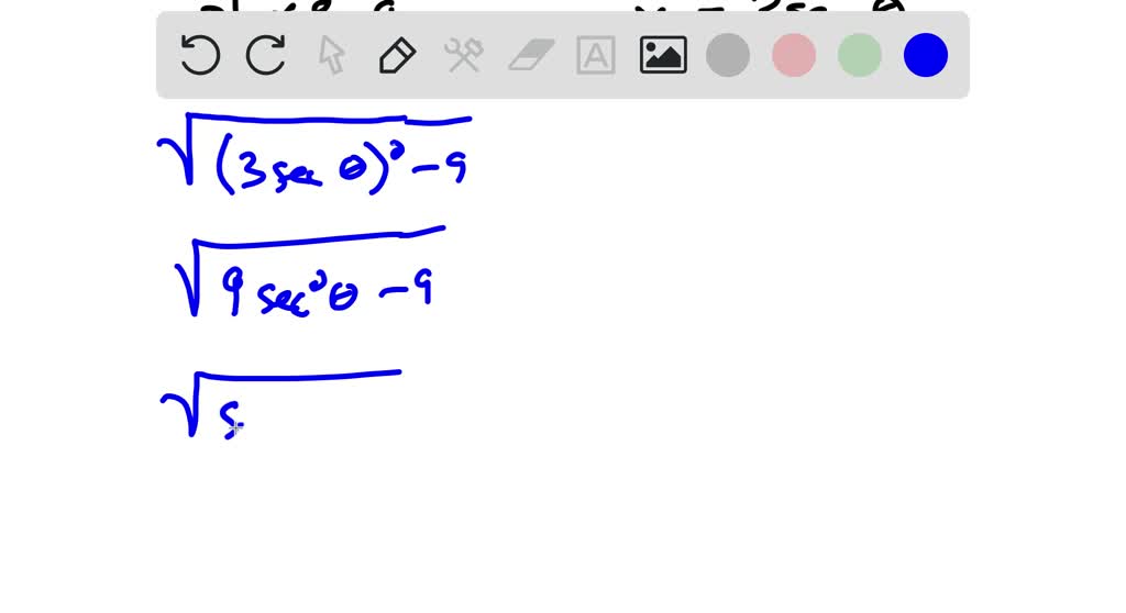 SOLVED:Use the trigonometric substitution to write the algebraic ...