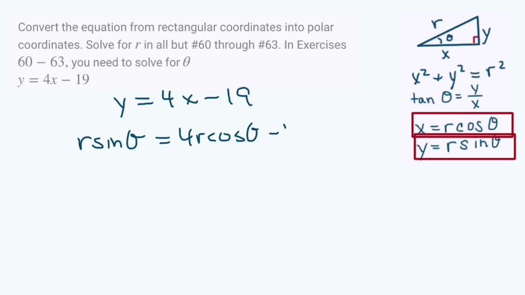 SOLVED:Convert the equation from rectangular coordinates into polar ...