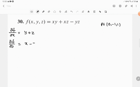 SOLVED:Find \frac{\partial f}{\partial x}, \frac{\partial f}{\partial y}, \frac{\partial f ...