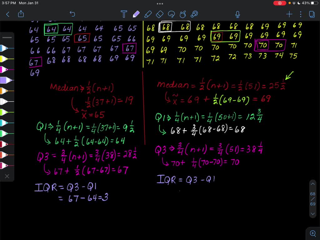 SOLVED:Use the data on heights of female and male engineering students ...