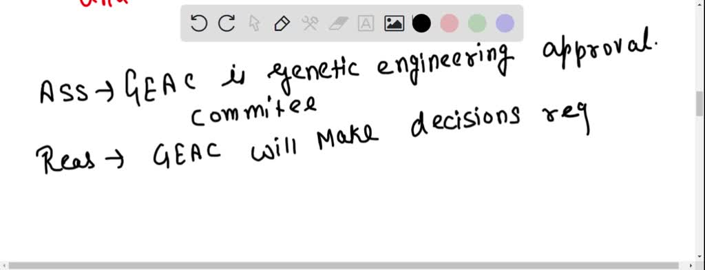 SOLVED:Assertion: GEAC is genetic engineering approval committee ...