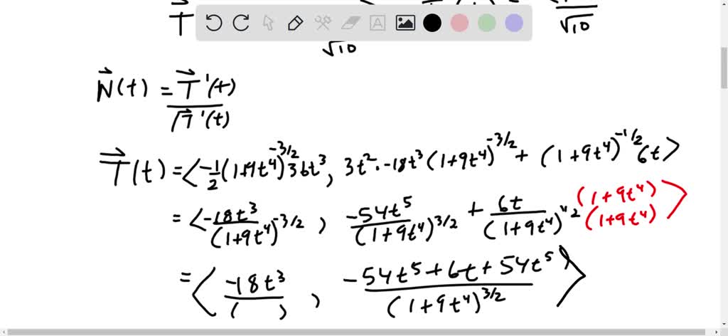 SOLVED: Find the unit tangent, the unit normal, and the unit binormal ...