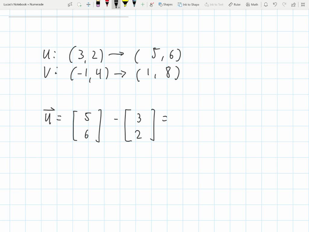 SOLVED Find The Vectors U And V Whose Initial And Terminal Points Are