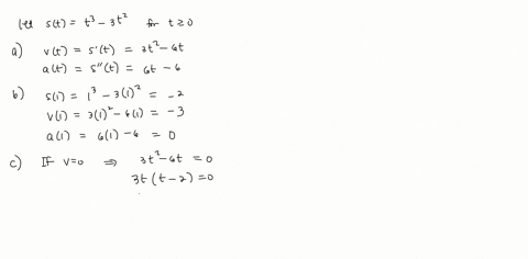 SOLVED:The function s(t) describes the position of a particle moving ...