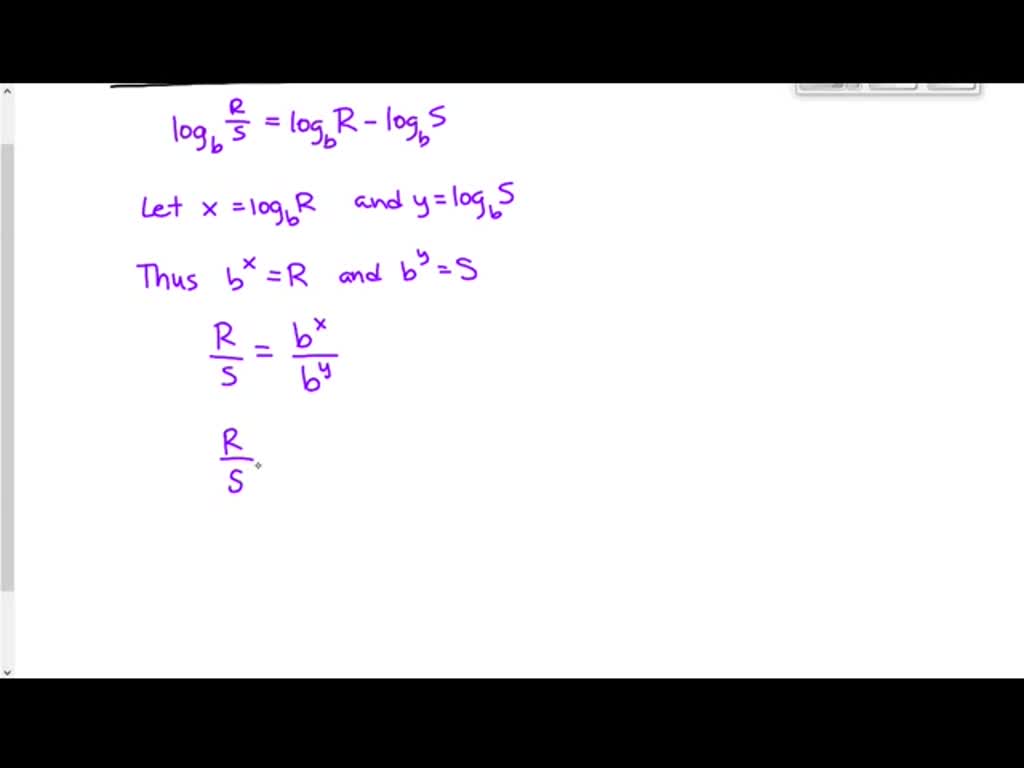 SOLVED Prove The Quotient Rule And Power Rule For Logarithms SOLVED Prove The Quotient Rule And Power Rule For Logarithms