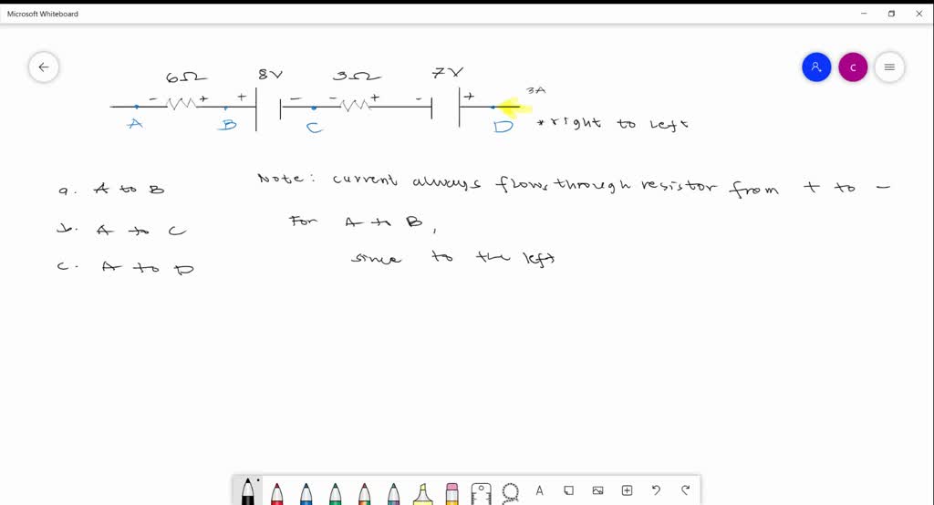 SOLVED:Repeat Problem 26.7 if the 3.0 -A current is flowing from right ...