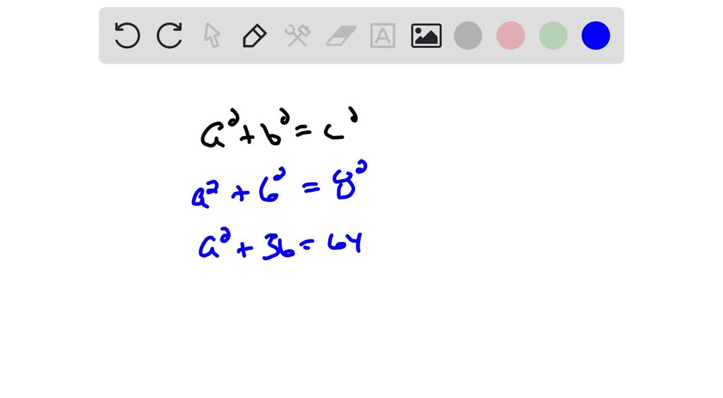 SOLVED: 6 Hypotenuse Formula: Hypotenuse (z) and base (x) are known and are independent ...