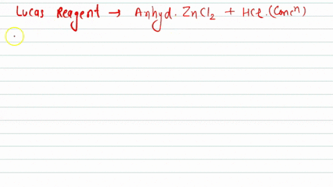 SOLVED:In Lucas test, the correct statement is / are (A) Alcohols are ...