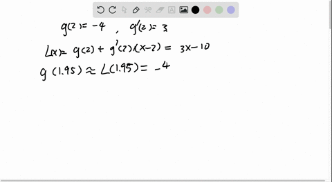 SOLVED:Suppose that we don't have a formula for g(x) but we know that g ...