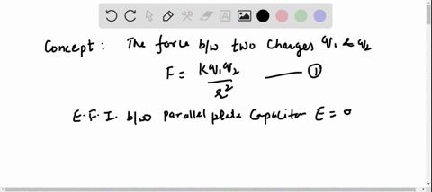 The electrostatic force f between two plates of a charged...