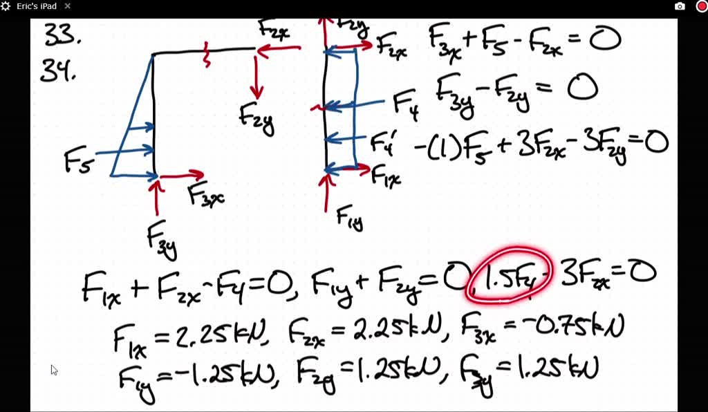 Determine the internal normal force, shear force, and moment at point E ...