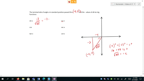 ⏩SOLVED:The terminal side of an angle θin standard position passes ...