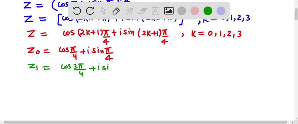 SOLVED:Find each root and graph them in the complex plane. The fourth ...