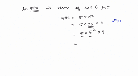SOLVED:Rewrite the expression in terms of ln4 and ln5 .,ln20.